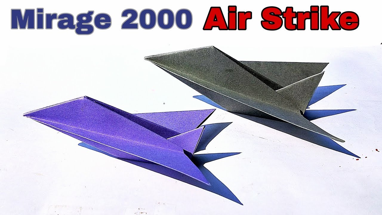 PAPER JET FIGHTER || MIRAGE 2000 || ORIGAMI FIGHTER PLANE || DIY - YouTube