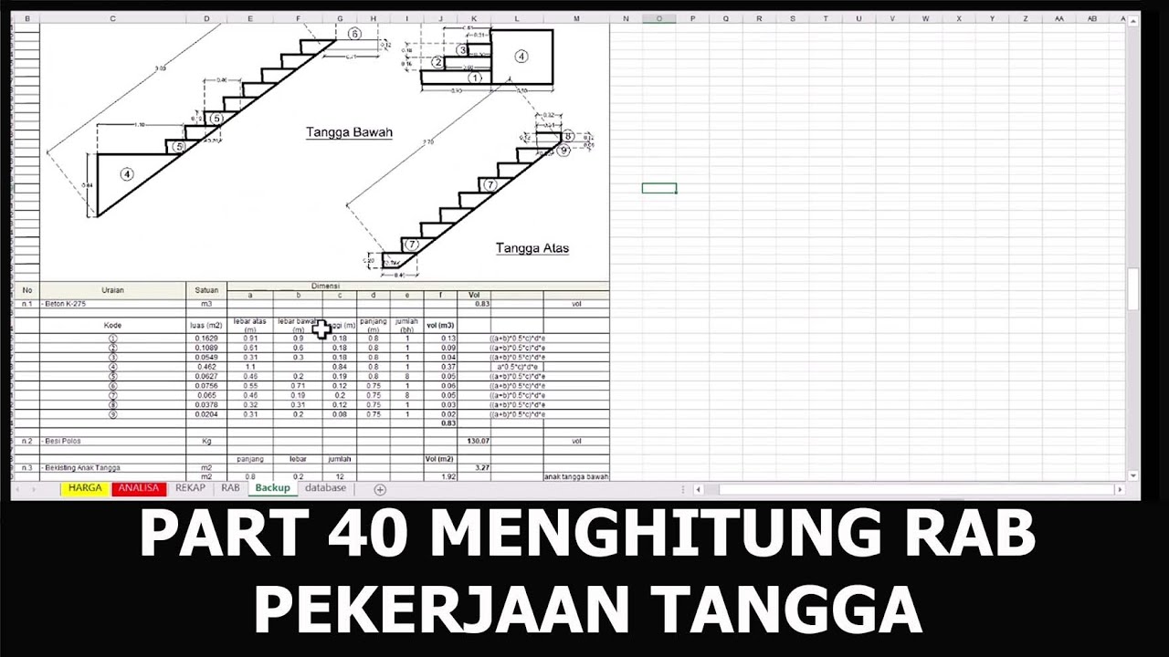 PART 40 MENGHITUNG VOLUME TANGGA - YouTube