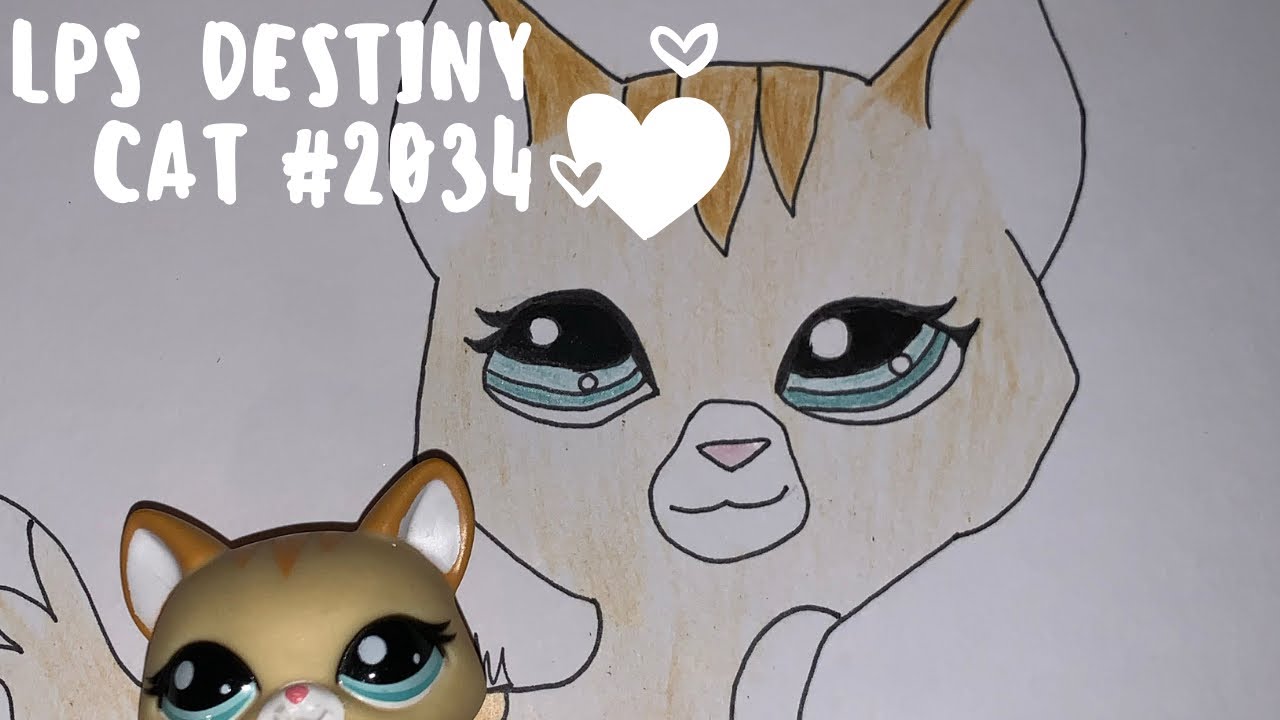 LPS Destiny Cat #2034 Speed Draw - YouTube