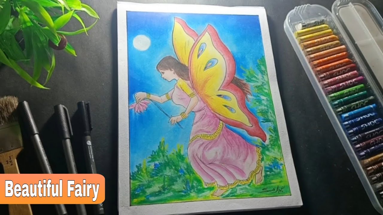 How to Draw Beautiful Fairy / Beautiful Fairy Drawing / Fairy Drawing ...