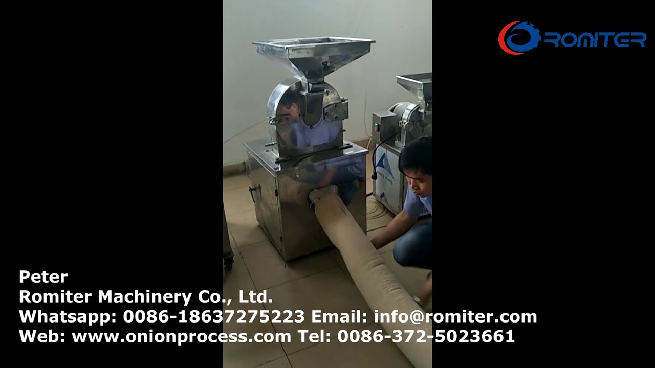 Automatic Dried Onion Slice Powder Grinder Machine - YouTube