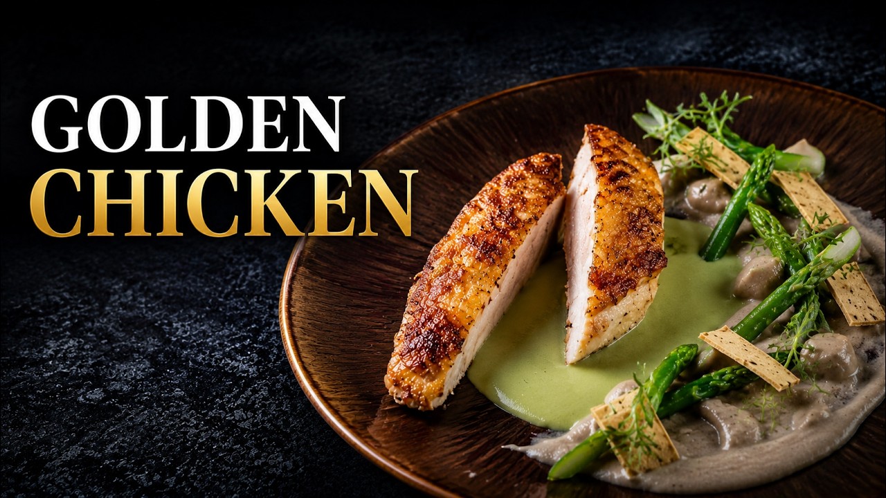 Crispy Chicken Perfection: Mushroom Puree & Sage Sauce - YouTube