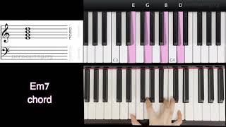 how to play Em7 chord on piano in 31 secs Chords - Chordify