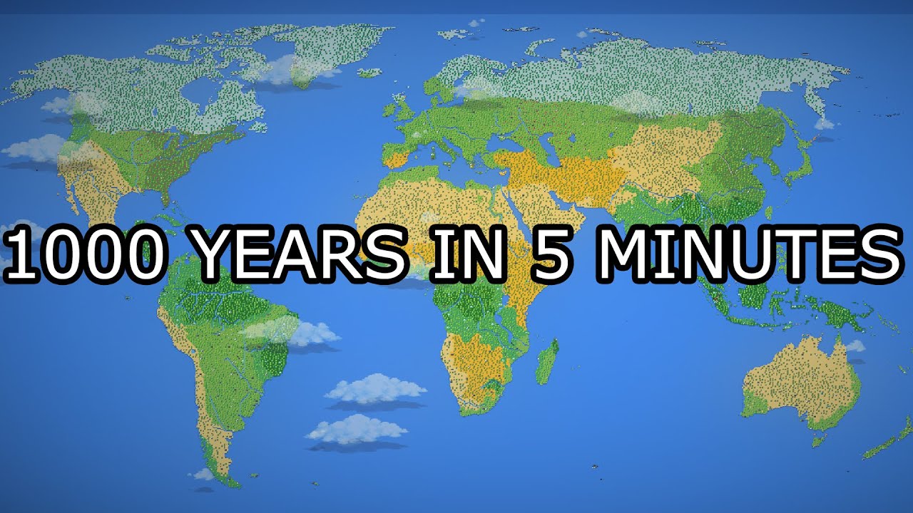 1000 Years Time Lapse of The Earth - WorldBox Timelapse - YouTube