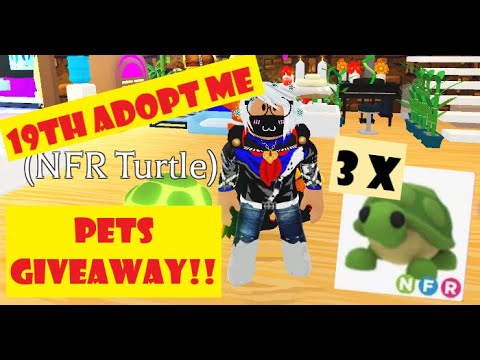 ️️⭐Announcing 19th Adopt Me Pet Giveaway - 3 Neon Fly Ride Turtles! # ...
