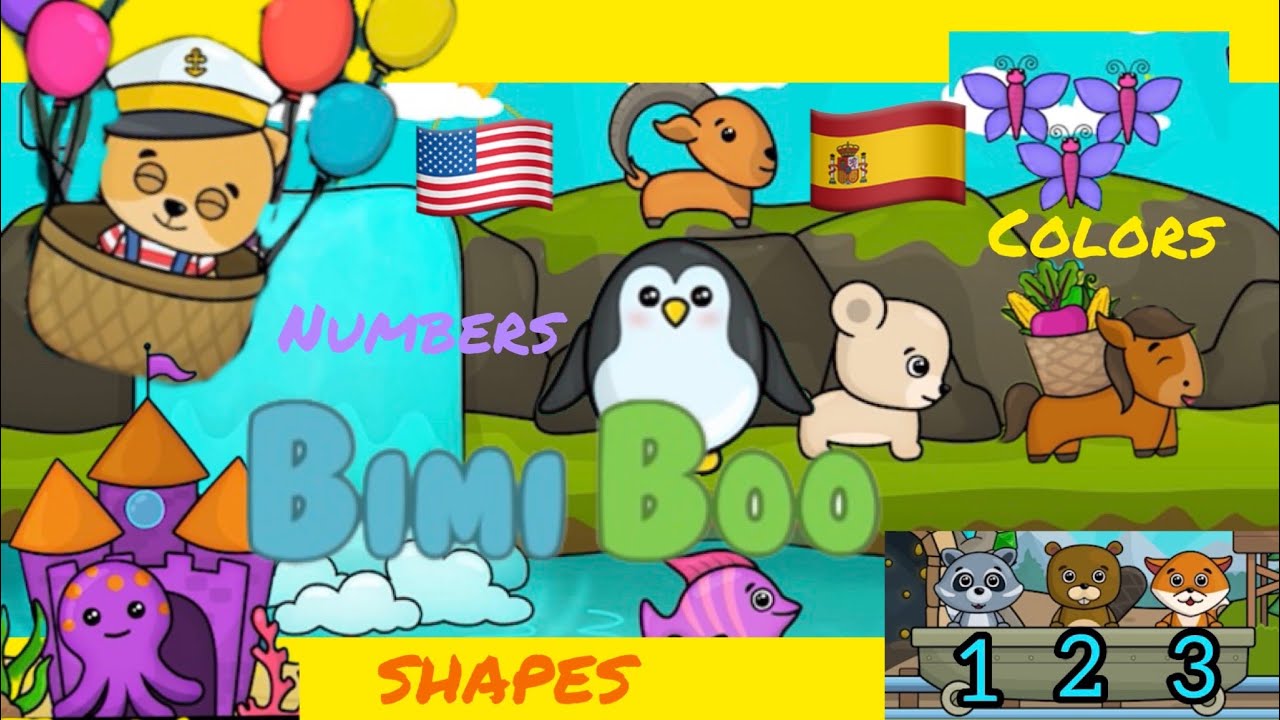 Bimi Boo learns fruits, numbers and sizes | Bimi Boo aprende frutas ...