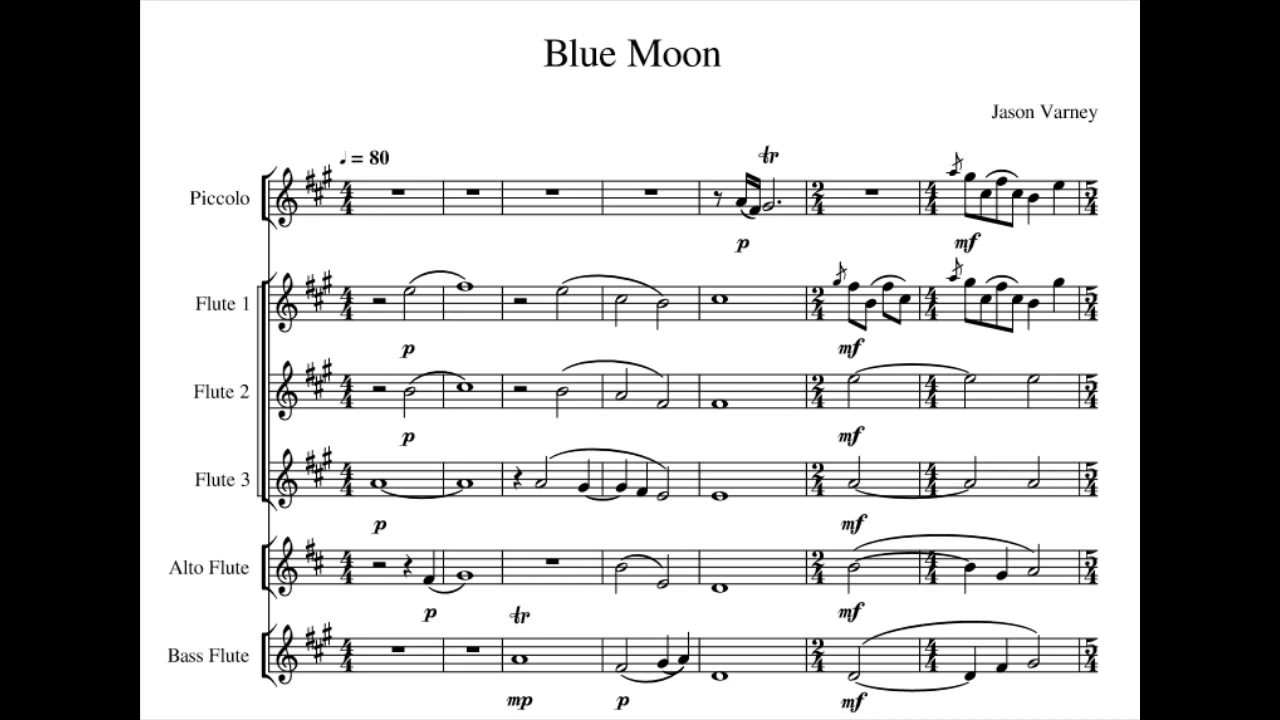 Blue Moon (Preview) (Flute Choir) - YouTube