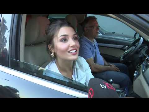 Hande Erçel trafik sıkışınca röportaj verdi