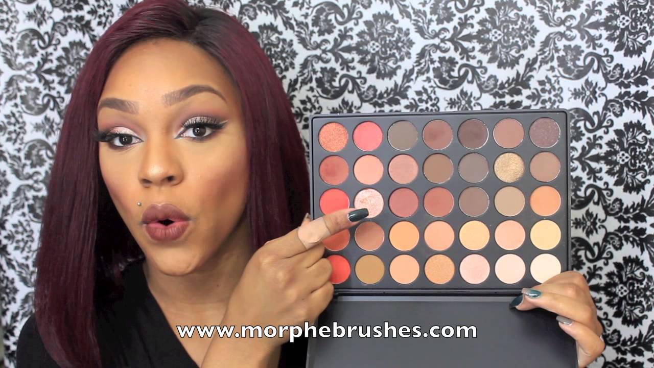 Morphe Brushes: Palette Swatch 35U. 35D, 35O Plus Brushes - YouTube