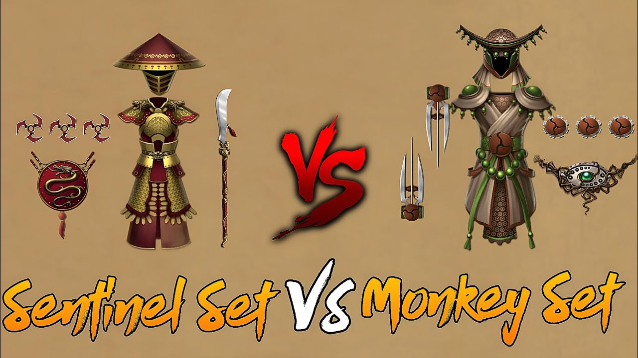 Sentinel Set🥵 Vs Monkey Set😈 Why is The Best🔥 #shadow #shadowfight2 # ...