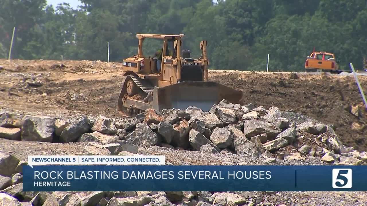 Rock blasting causes damage at multiple Hermitage homes - YouTube