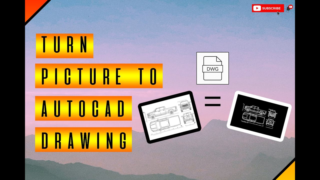 How To Turn A Picture To A CAD Drawing - YouTube