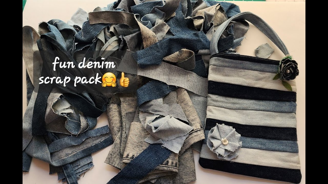 Denim Fabric Scrap Pack, New Shop Item, Denim Scrap Ideas ...