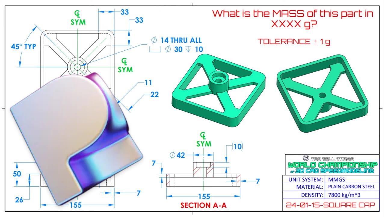TTT 24-01-15 Square Cap - Practice Model with Plasticity - YouTube
