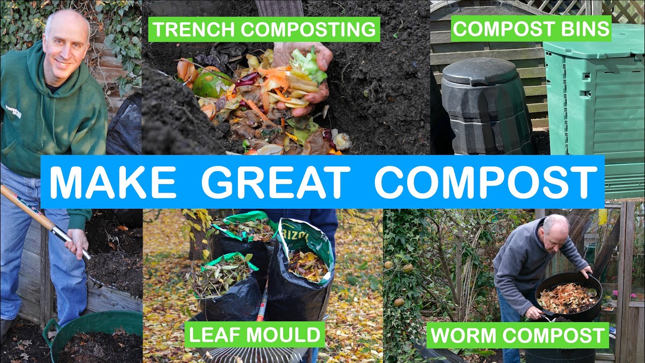 HOW TO MAKE COMPOST – 4 WAYS TO MAKE GREAT COMPOST – BINS, WORM ...