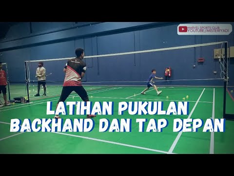 latihan badminton, koreksi pukulan backhand area depan - YouTube