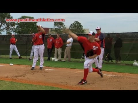 Stephen Strasburg Slow Motion Baseball Pitching Mechanics - Washington ...