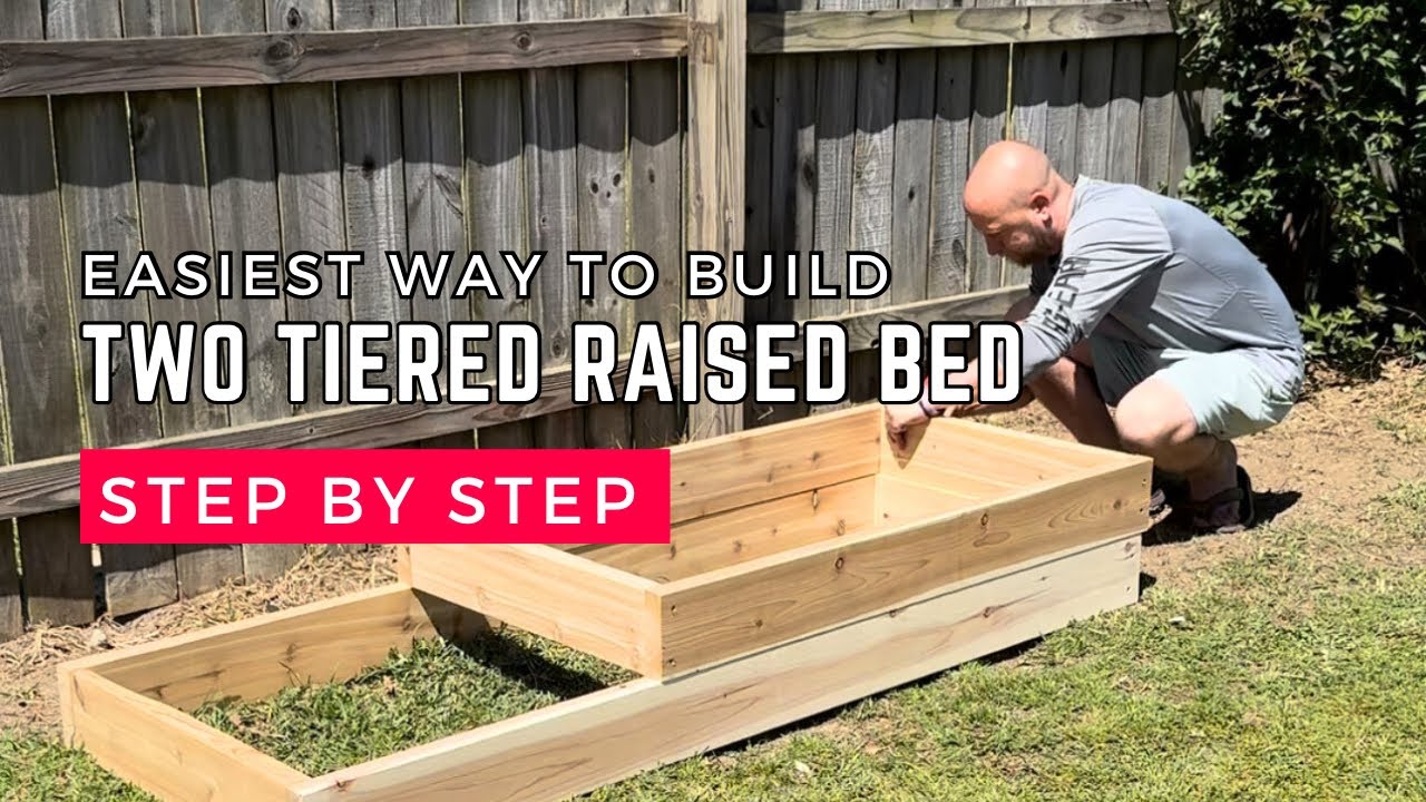How to Build a Two-Tiered Raised Garden Bed - YouTube