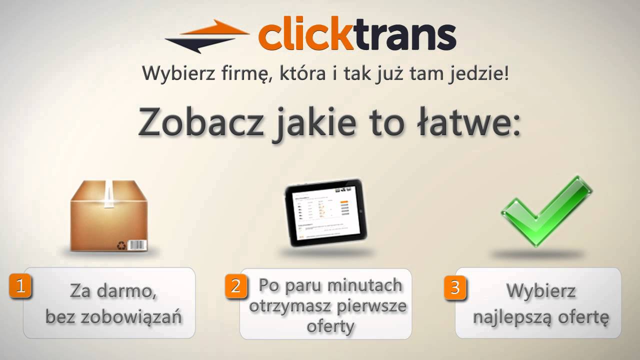 Clicktrans.pl - Transport i przeprowadzki do 60% taniej - YouTube