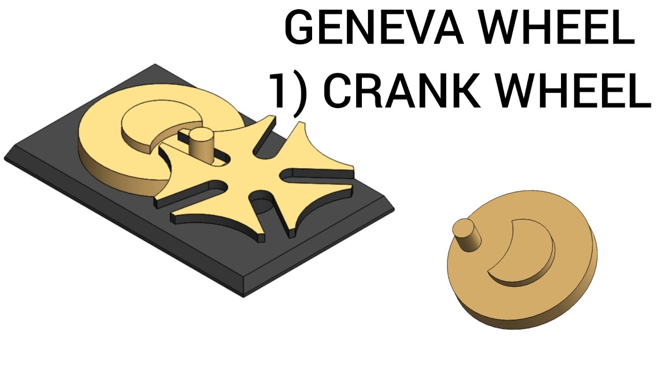 GENEVA WHEEL MECHANISM - 1 CRANK WHEEL - SOLIDWORKS - YouTube