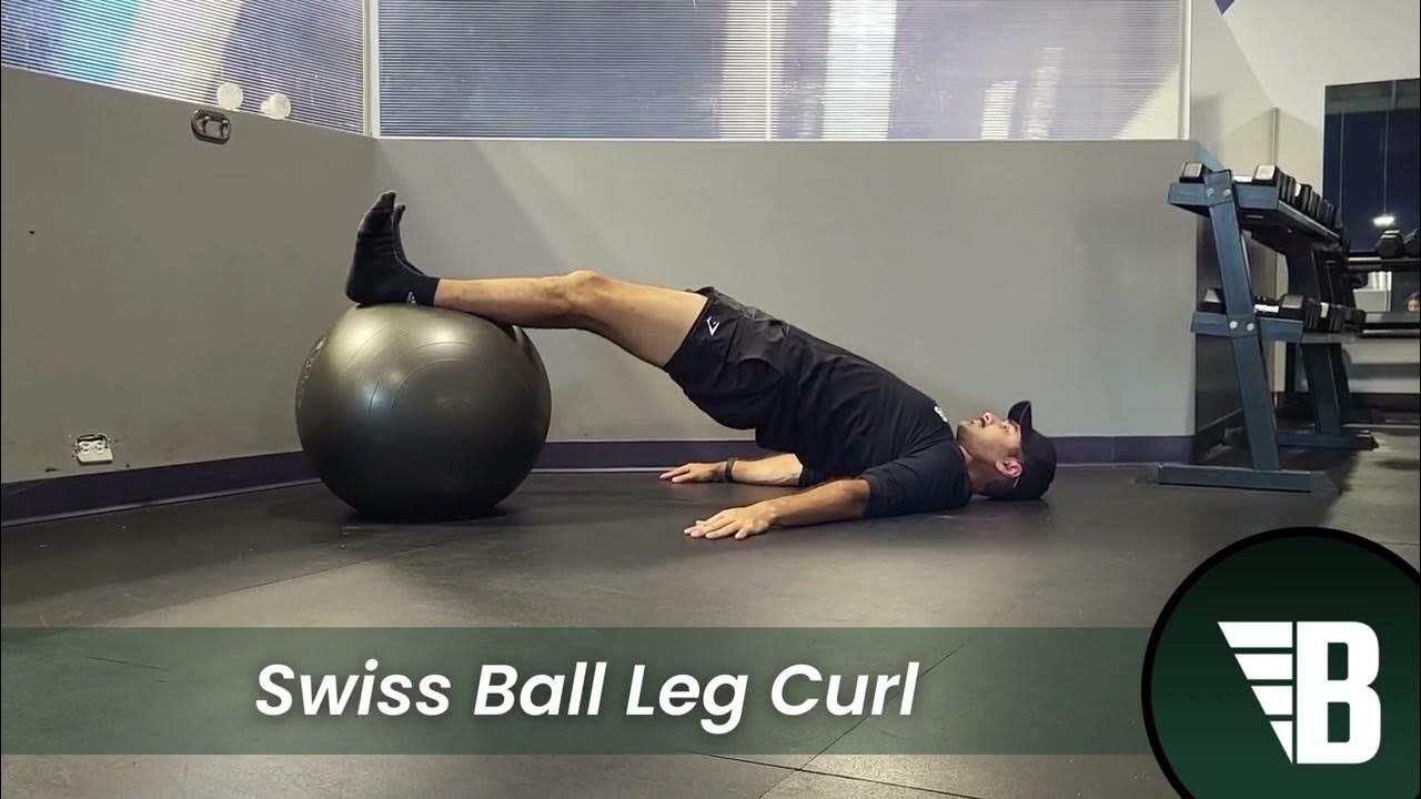 Swiss Ball Leg Curl Exercise Tutorial - YouTube
