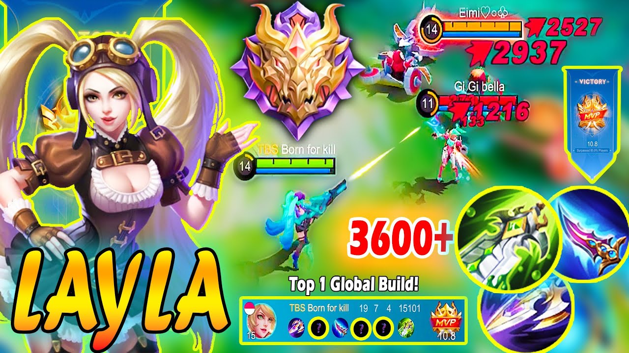 Layla New Build 2022 - Unstoppable 3600 + Critical Damage ~ Layla Top 1 ...