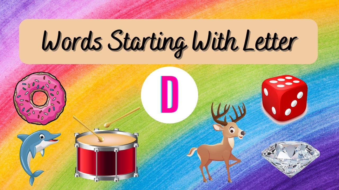 Words Starting With Letter D || Learn Letter D Words With Pictures And ...