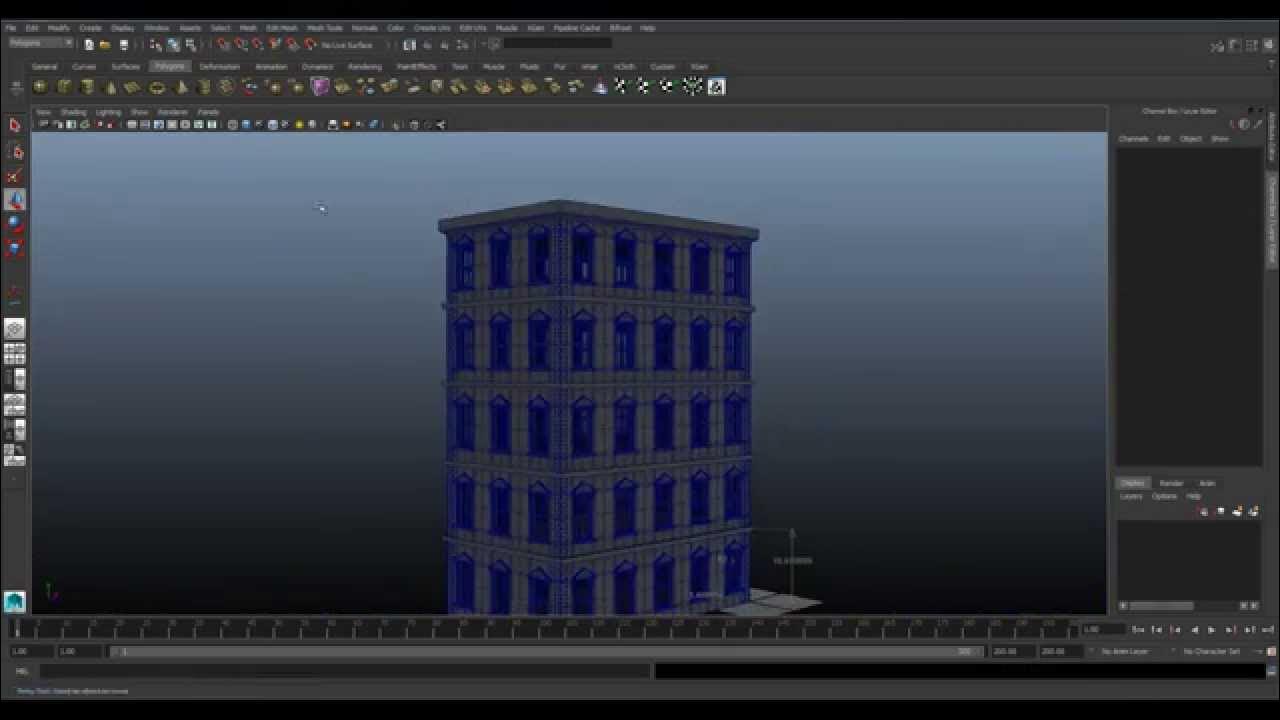 Autodesk Maya Modeling Tutorial Create A Building With Python Youtube