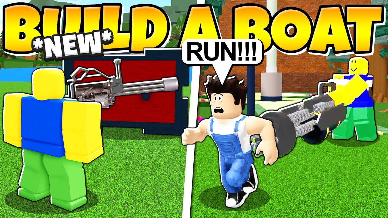 WORKING CANON BALL MINIGUN! *TERRIFYING* Build a Boat! - YouTube