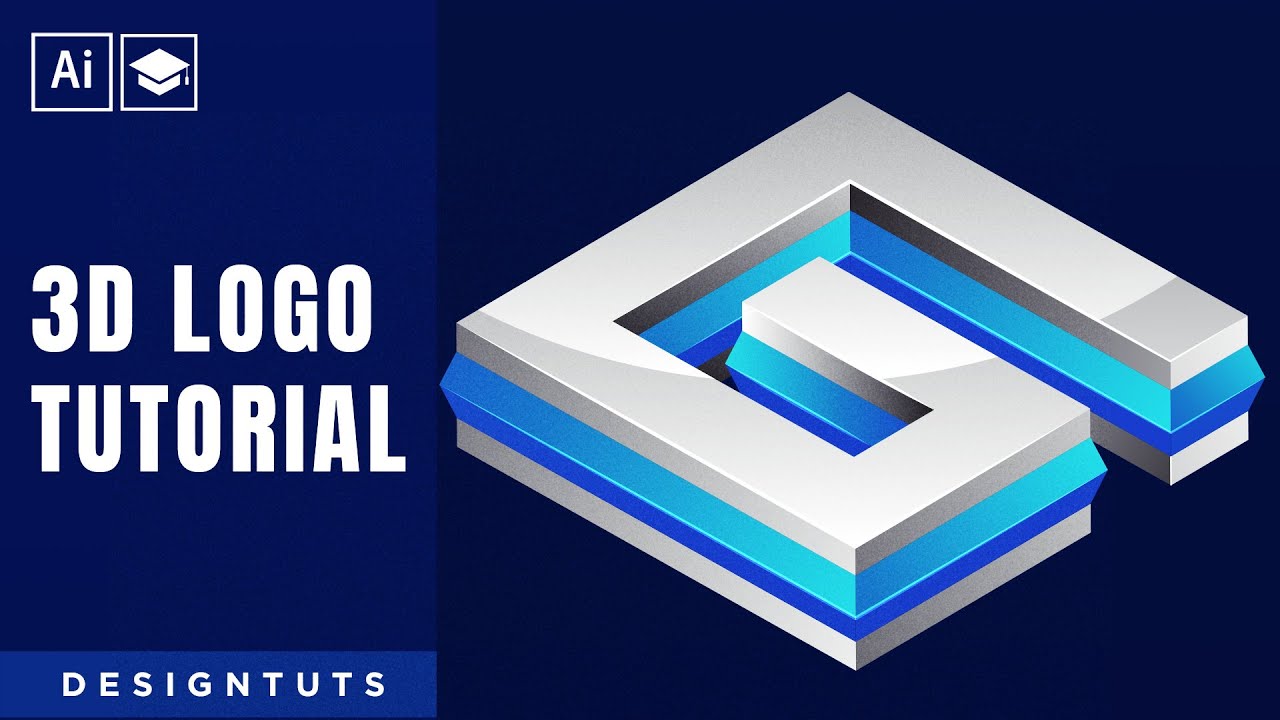 Letter 3D Logo - Adobe Illustrator Tutorial - YouTube