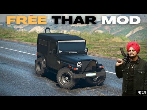 How to install siddhu moose wala THAR mod in gta v | ABBASI PLAYZ - YouTube