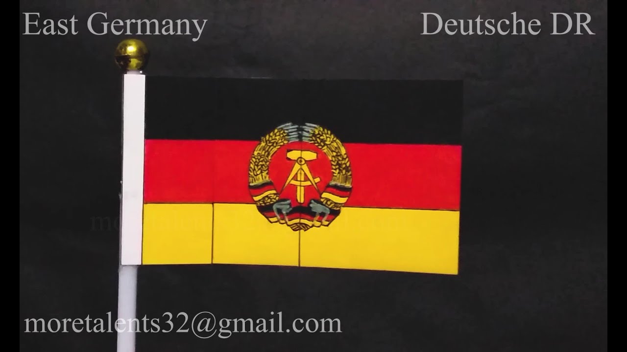 Make East Germany Flag (1959-90) card fluttering waving with National ...