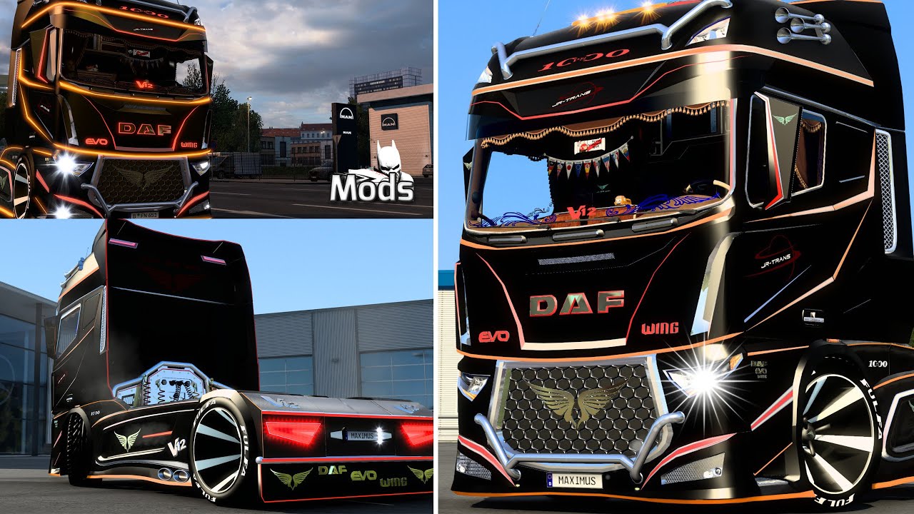 ETS2 1.48 DAF EVO WING 1000 PS V12 ️ TRUCK Mod - YouTube