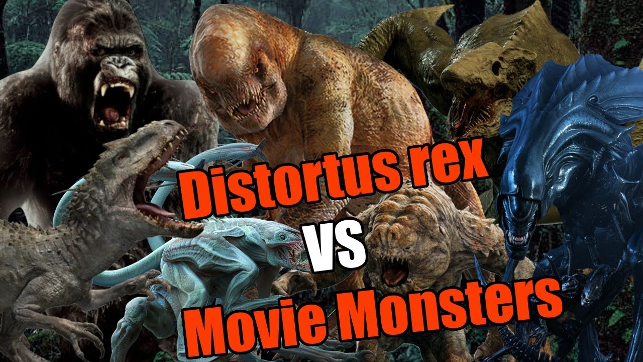 Distortus rex vs Movie Monsters - Monster Mash - YouTube