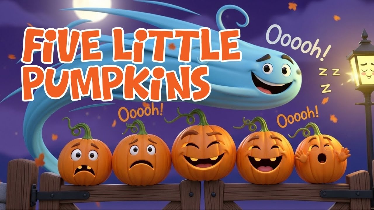 Five Little Pumpkins 🎃 | Fun Halloween Nursery Rhyme for Kids - YouTube