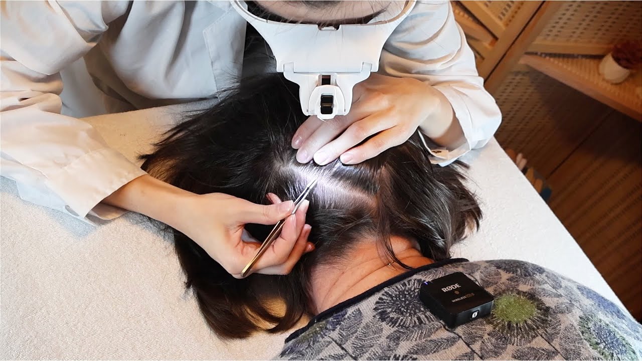 [NO ADS] ASMR School Nurse LICE Check on Scalp and Neck | Lice Removal ...