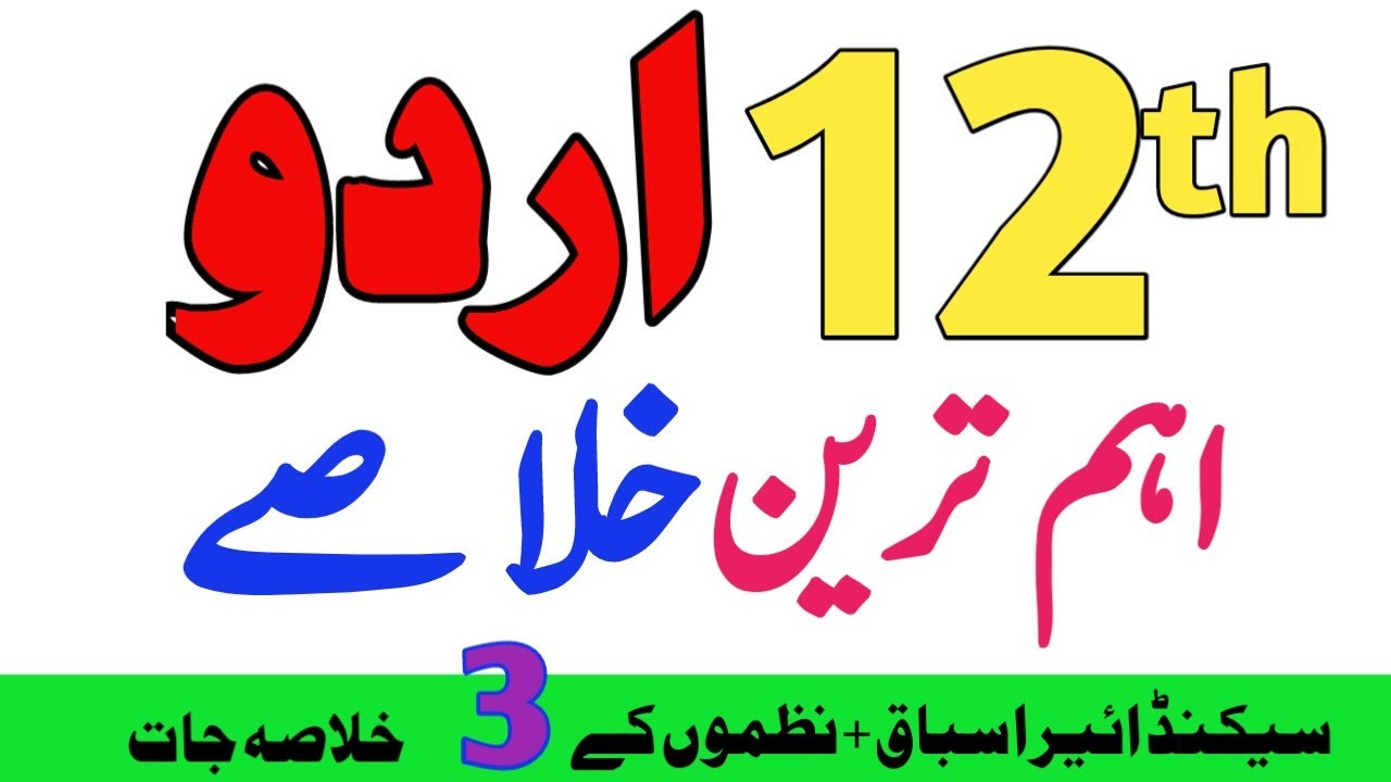 Class 12 Urdu Guess 2025|12th Urdu 3 important Khulasy|2nd year Urdu ...
