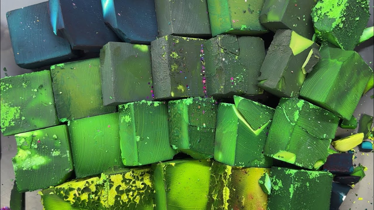 25 DUSTY Dyed Green Shades Chalk💕💕 - YouTube