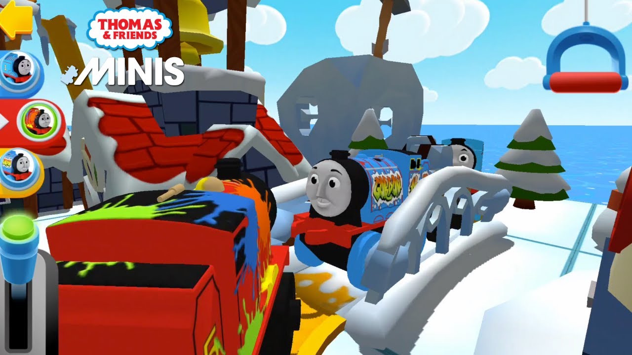 Thomas & Friends Minis 🚆 PAINT your set’s terrain w/ frozen bridges and ...