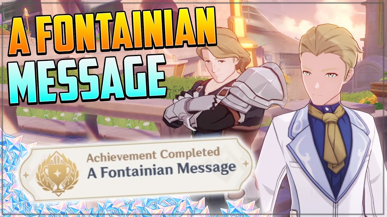 A Fontainian Message World Quest | Genshin Impact 4.0 - YouTube