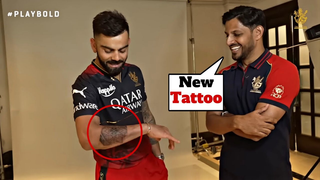 Watch Virat Kohli Showing His New Tattoo | Virat Kohli Interview RCB ...