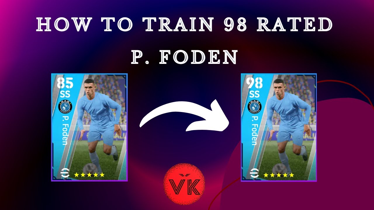 98 Rated P. Foden Max level training Tutorial | Efootball 23 mobile ...