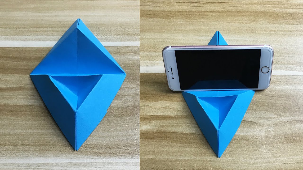 Easy Origami Phone Holder Tutorial | DIY Origami Mobile Phone Stand ...