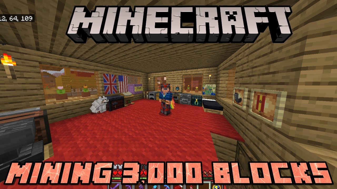 Collecting 3,000 blocks in Minecraft because I have 3,000 subscribers ...