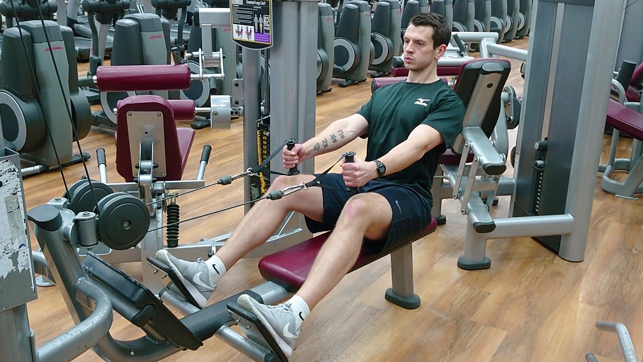 Seated cable row exercise - YouTube