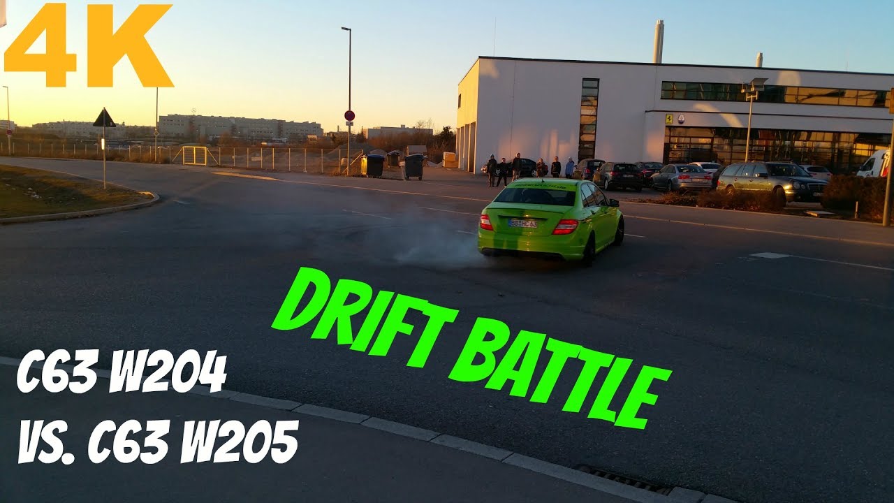 [Drift-battle] Mercedes-AMG C63 W204 vs C63 W205 [4K] - YouTube