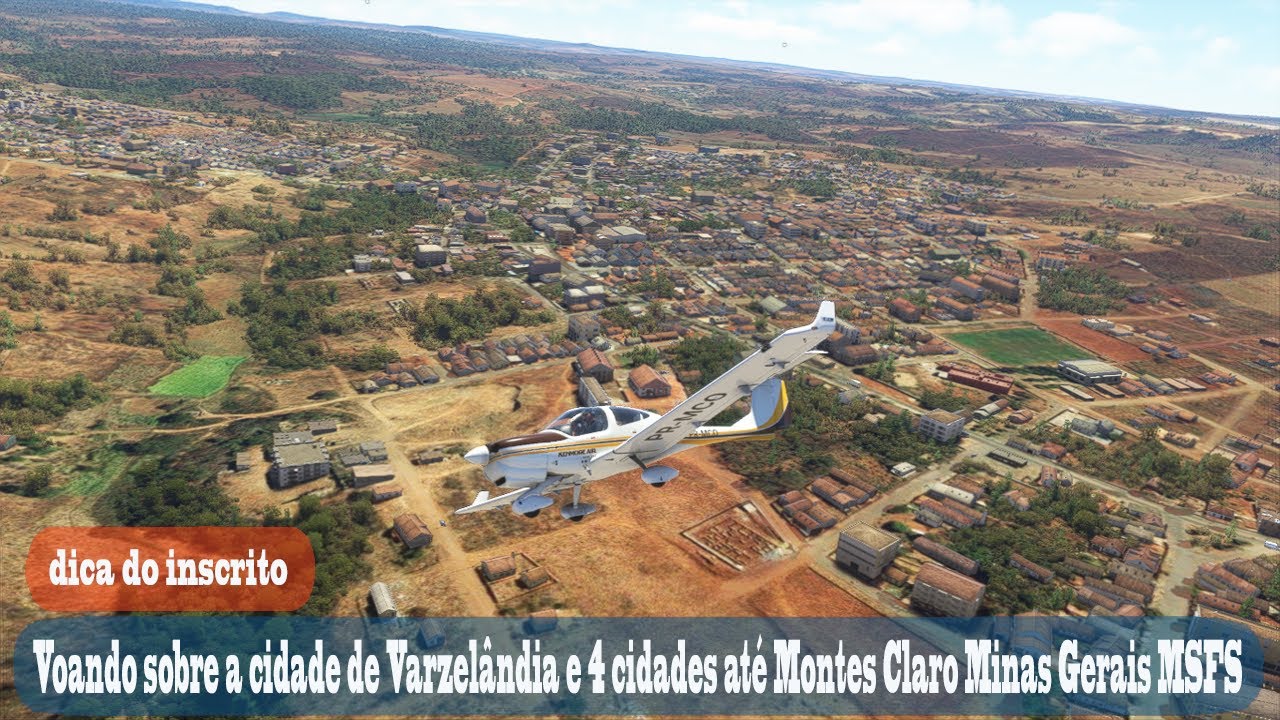 Voando sobre a cidade de Varzelândia e 4 cidades até Montes Claro Minas ...