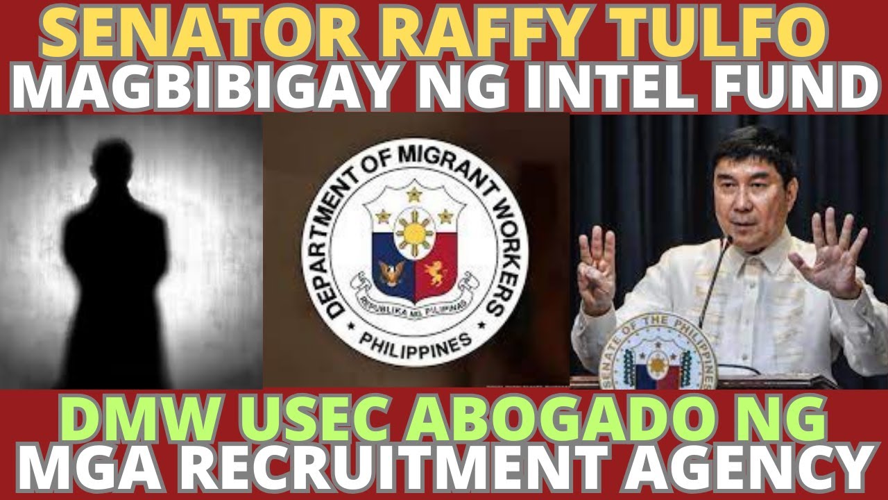 Senator Raffy Tulfo magbibigay ng INTEL FUND. USec ng DMW abogado ng ...