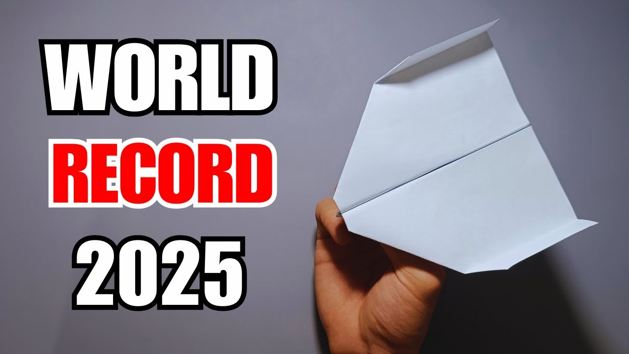 WORLD RECORD Paper Airplane 2025 | Origami Airplane That Flies Far ...