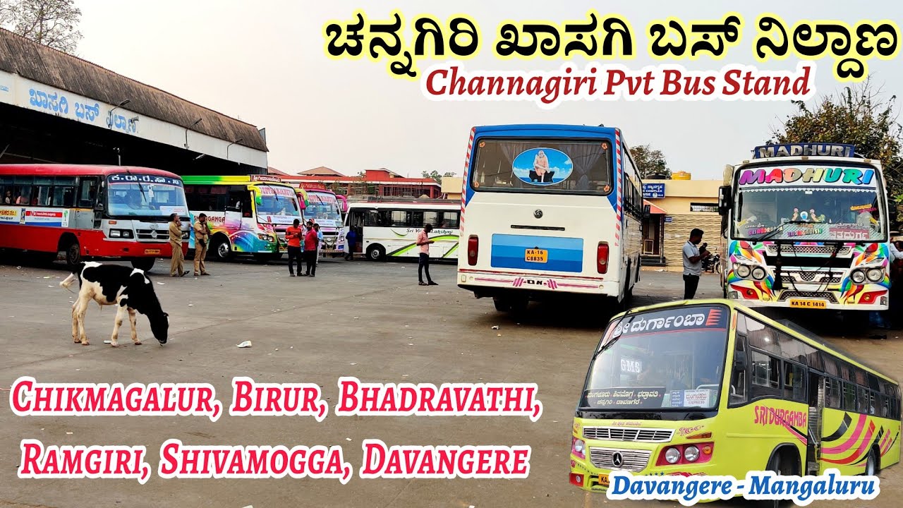 Channagiri Private Bus Stand Short Vlog | KSRTC | Mangaluru ...